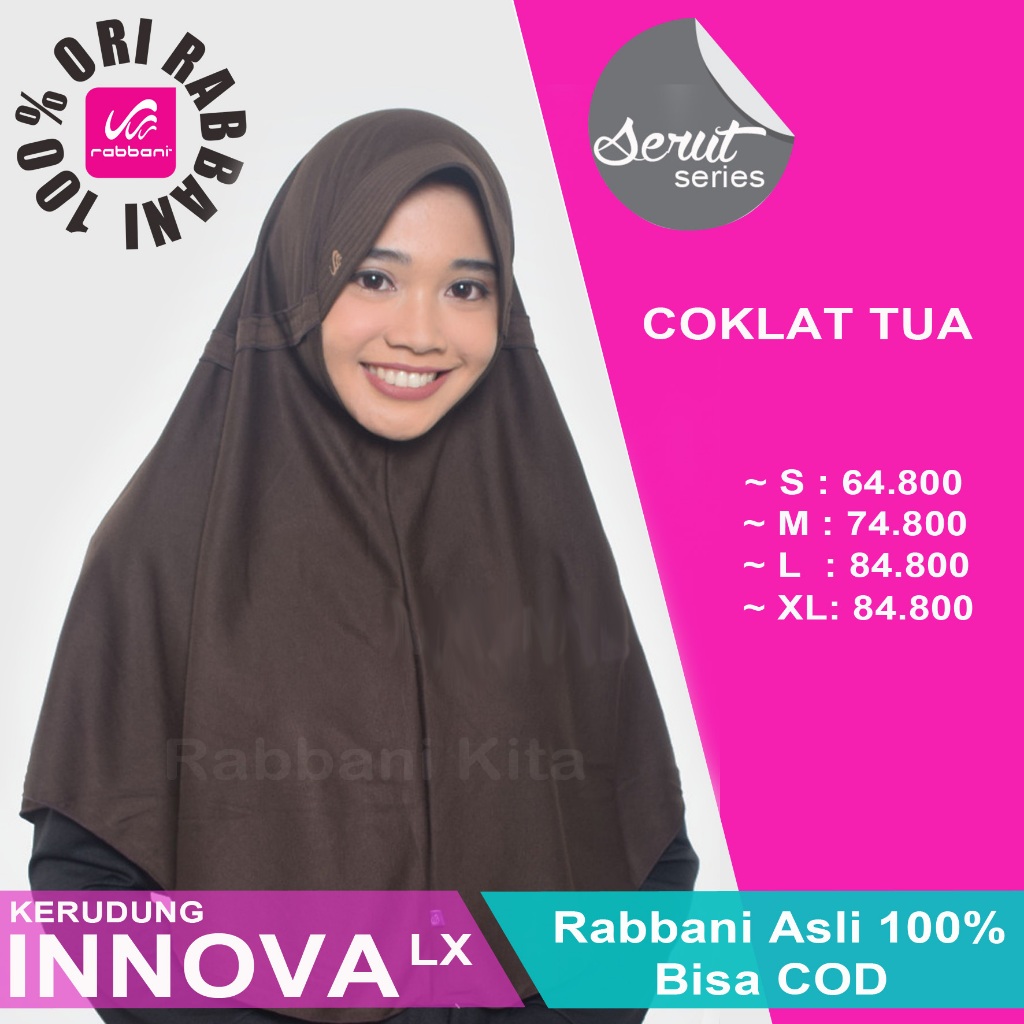 Jual Kerudung Kaos Hijab Instan Sekolah Rabbani Innova LX (Tali Pita diDalam) | Shopee Indonesia