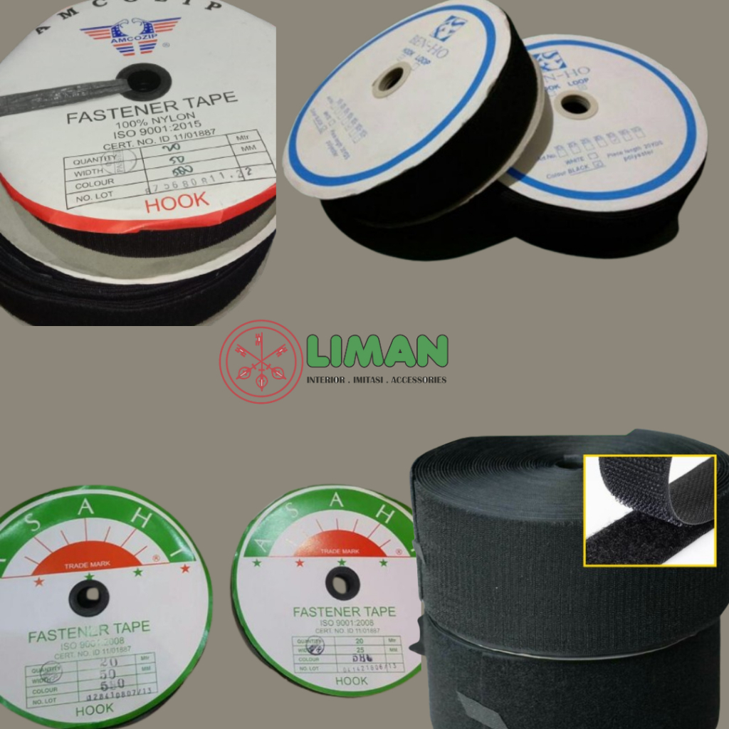 Jual (Harga Per 5 Meter) Velcro Perekat Tas (1 Pasang Kasar+Halus ...