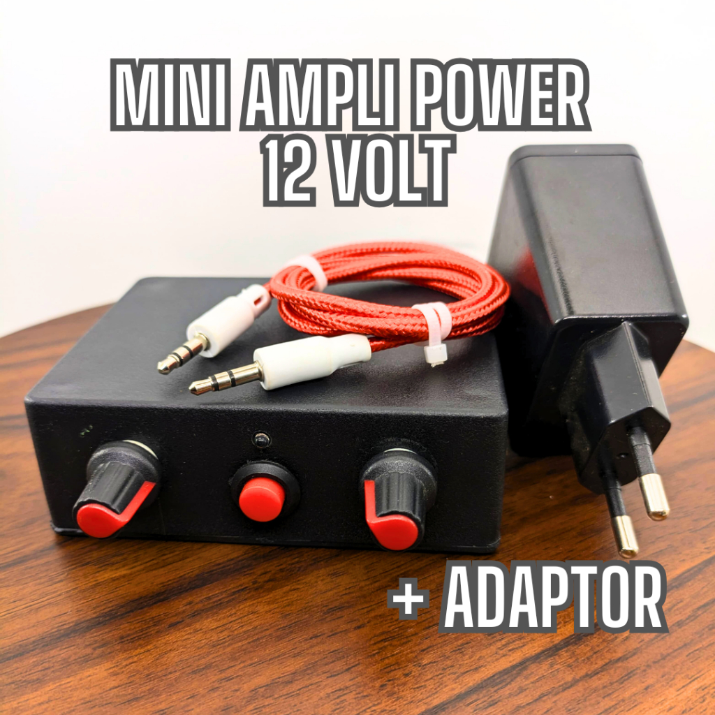 Jual Power Ampli Mini 12v Stereo 2 Potensio Amplifier Class D + Adaptor ...