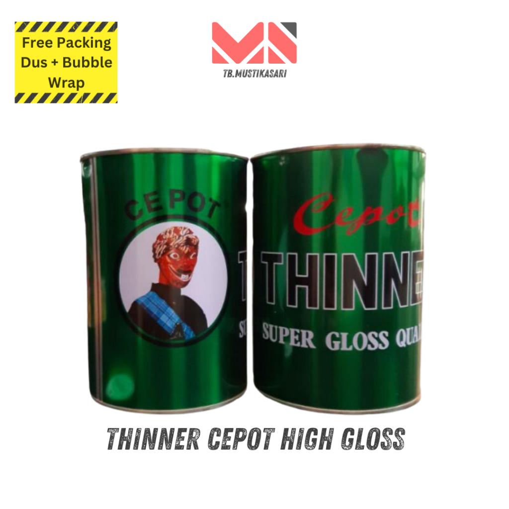 Jual Thinner Cepot Kaleng Hijau High Gloss Pengencer Cat Kayu Dan Besi ...