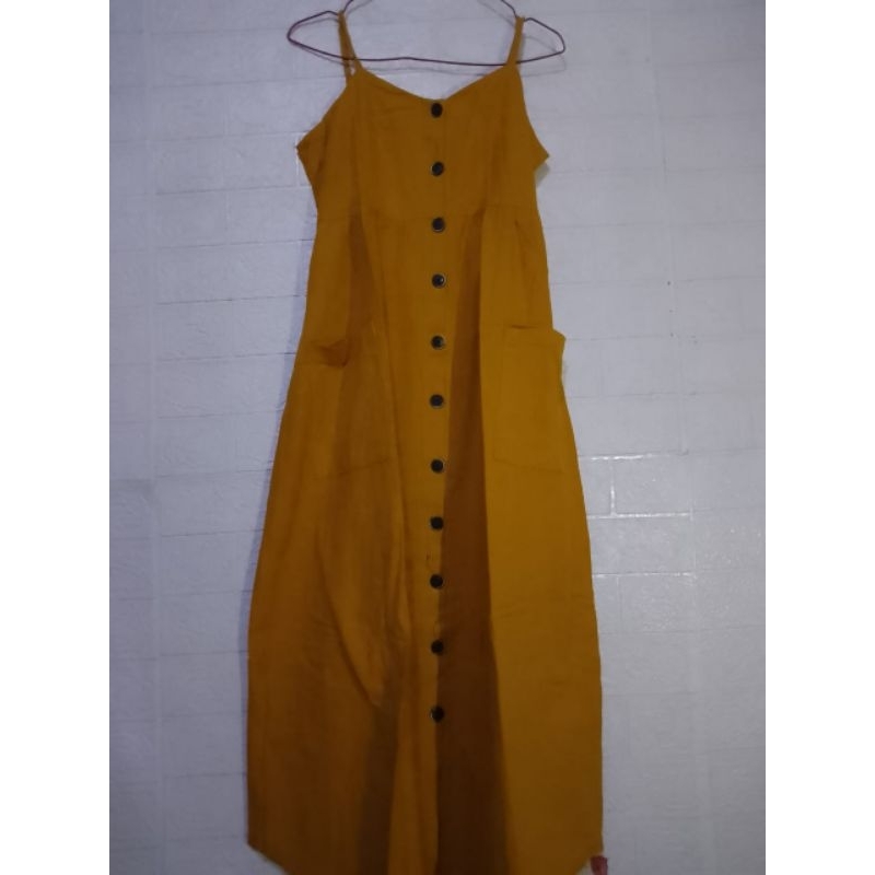 Jual Dress overall kuning (Prelove) | Shopee Indonesia