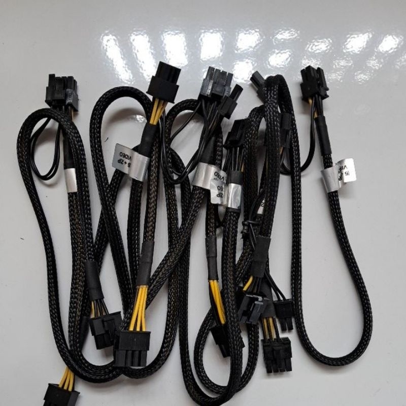 Jual kabel power suplay modular untuk vga 8pin to 6+2pin | Shopee Indonesia