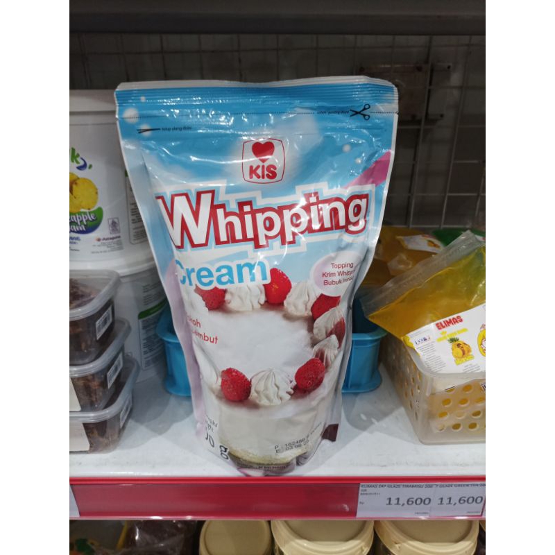 Jual KIS Whipping Cream Bubuk Krim Dekorasi Kue Cake 900 Gram | Shopee ...
