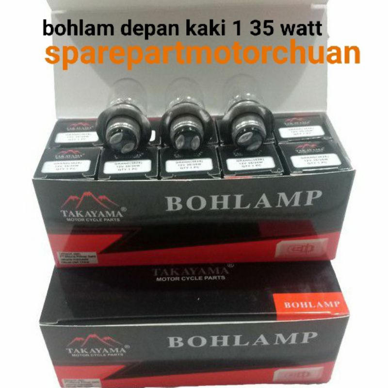Jual BOHLAM DEPAN 35 watt MOTOR GRAND STD 12 V K1 ISI 10 pcs | Shopee ...