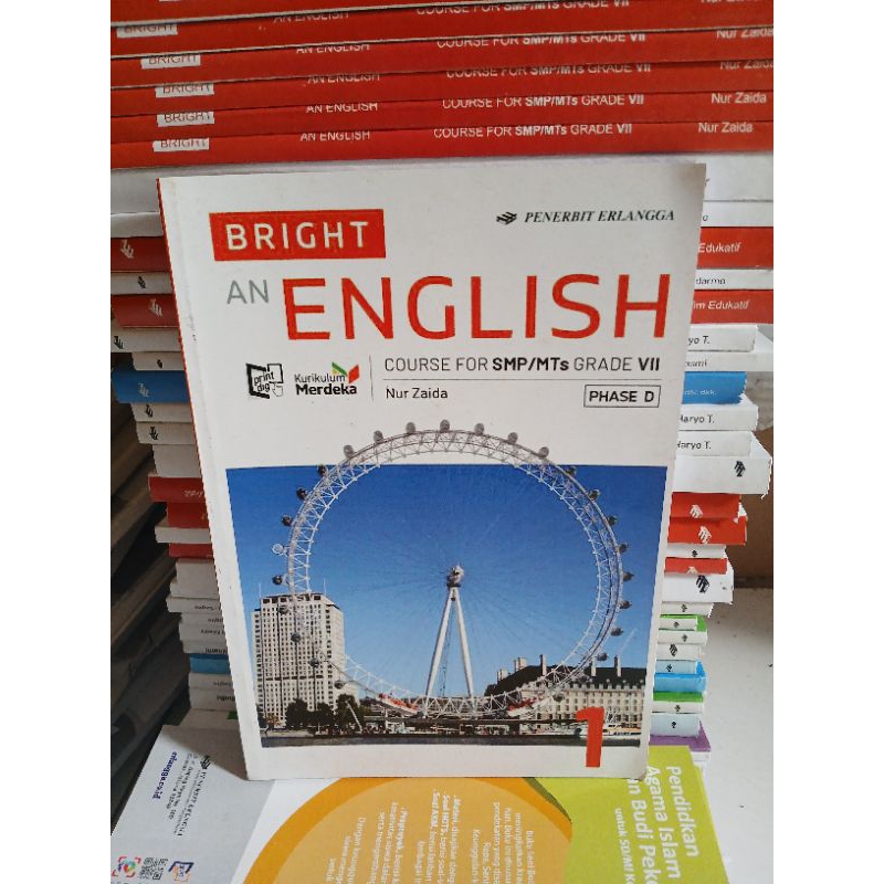 Jual Buku Bahasa Inggris(Bright an English)Kurikulum Merdeka Smp Kelas 7 Erlangga | Shopee Indonesia
