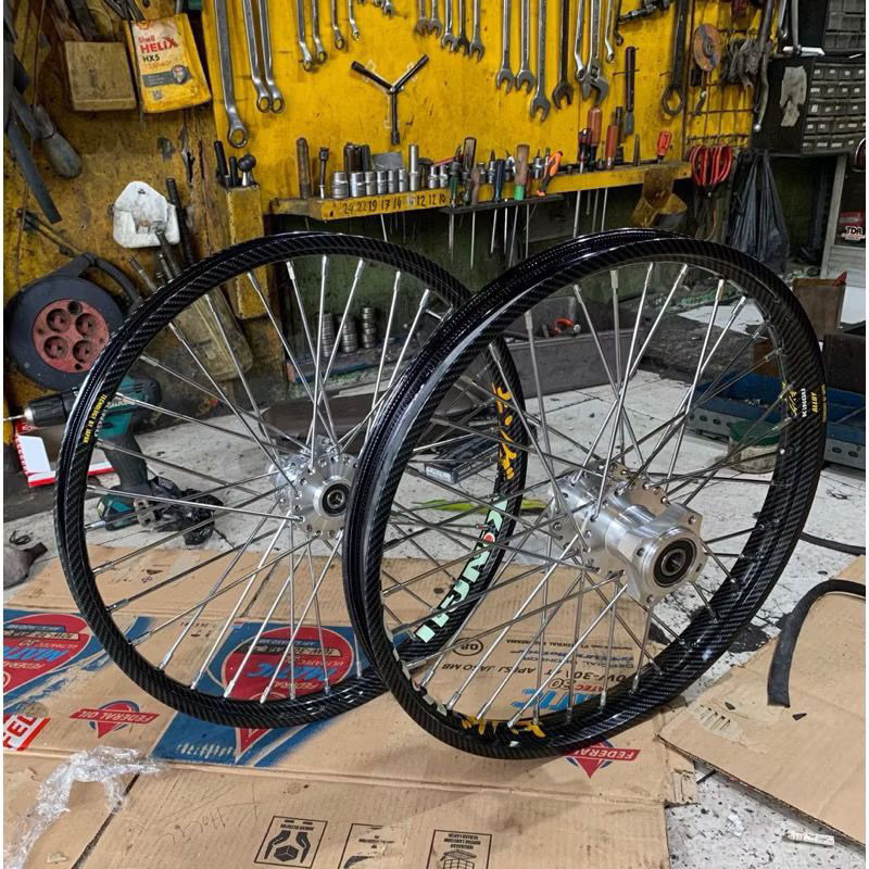 Jual VELG KINGU MOTIF CARBON UKURAN 120/140-17 (SEPASANG) | Shopee ...