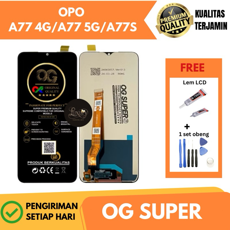Jual Lcd Touchscreen Oppo A77 4G/ A77 5G/ A77S Original Fullset (OG SUPER) Free lem dan obeng ...