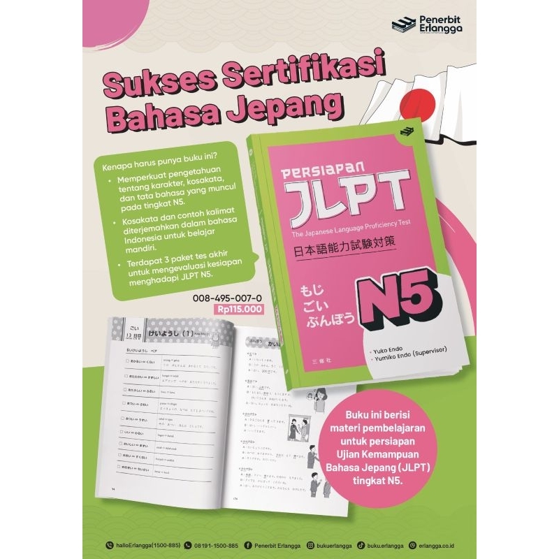 Jual Persiapan The Japanese Language Proficiency Test (JLPT) Erlangga ...