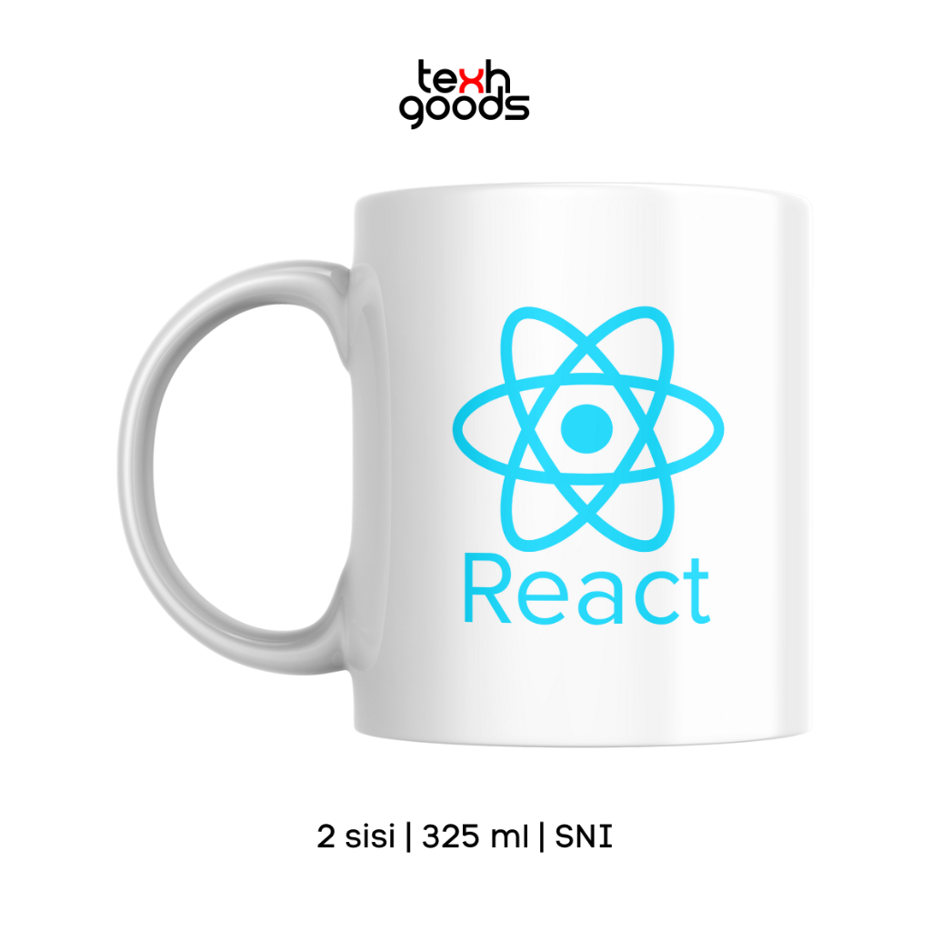 Jual Merchandise Mug Gelas - REACT - Programmer Developer Programming ...