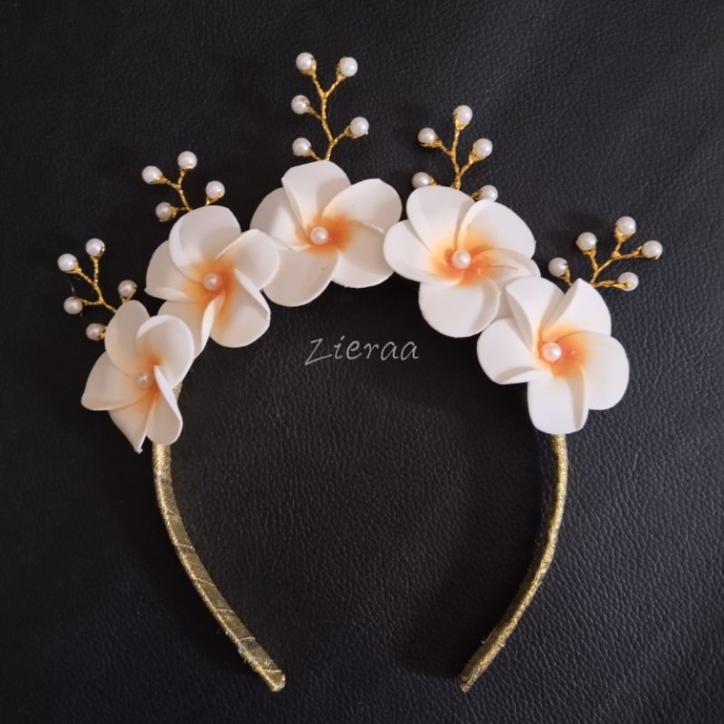 Jual Bando Tari Bunga Kamboja Mutiara Entul Aksesoris Rambut | Shopee ...