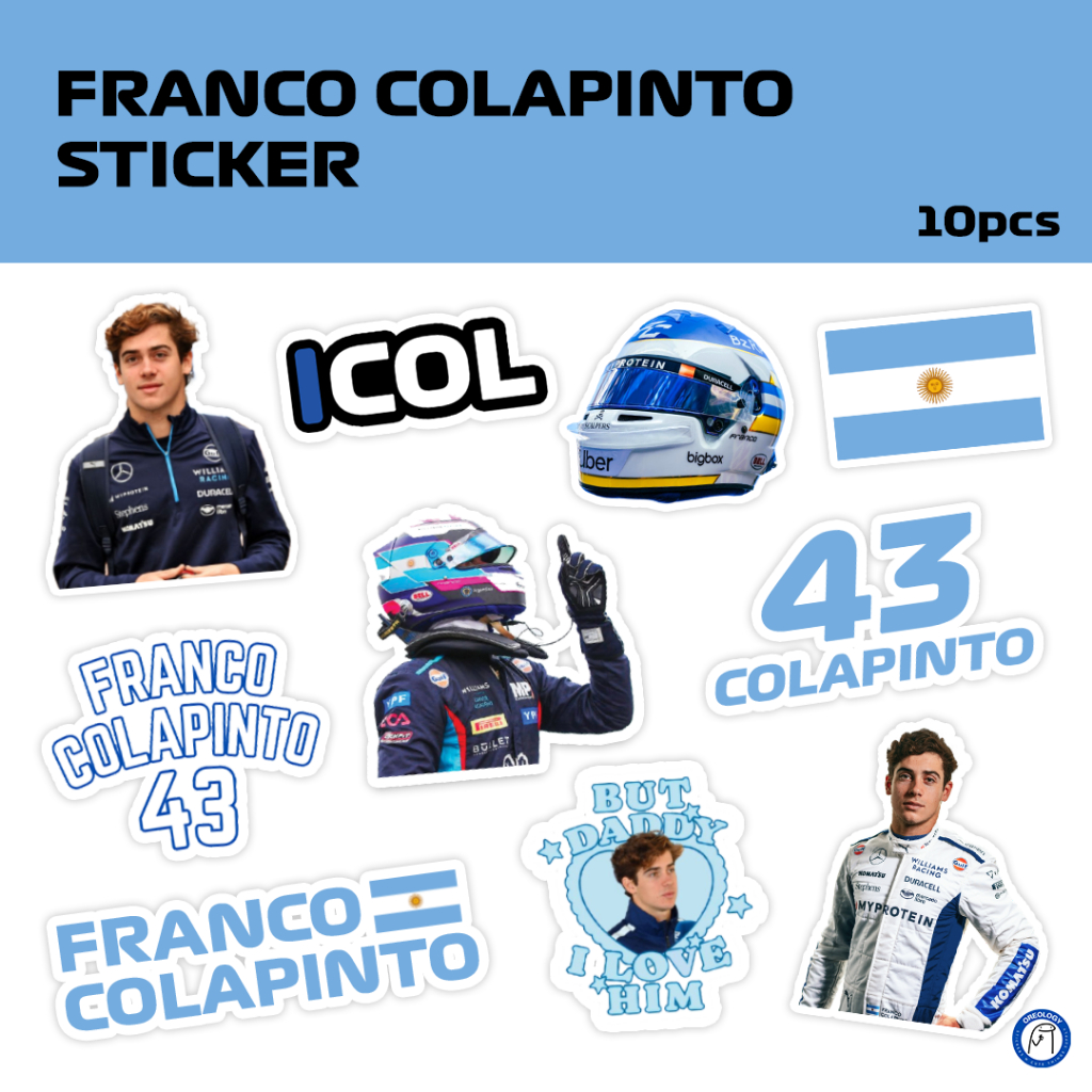Jual Sticker Franco Colapinto F1 driver stikerf1 fanmade stikervinyl ...