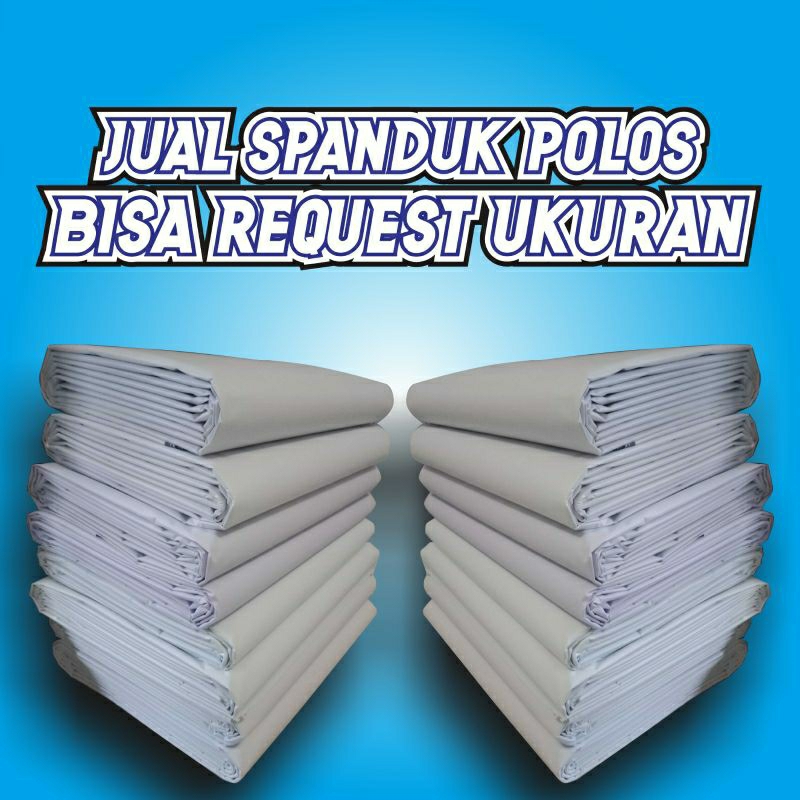 Jual spanduk/baner polos (warna putih) bisa request ukuran | Shopee ...
