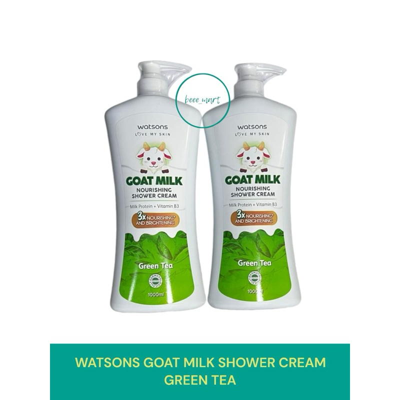 Jual WATSONS GOAT MILK SHOWER CREAM 1000 ml - GREEN TEA | Shopee Indonesia