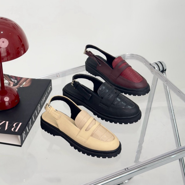 Jual hilda half loafer wanita croco | Shopee Indonesia