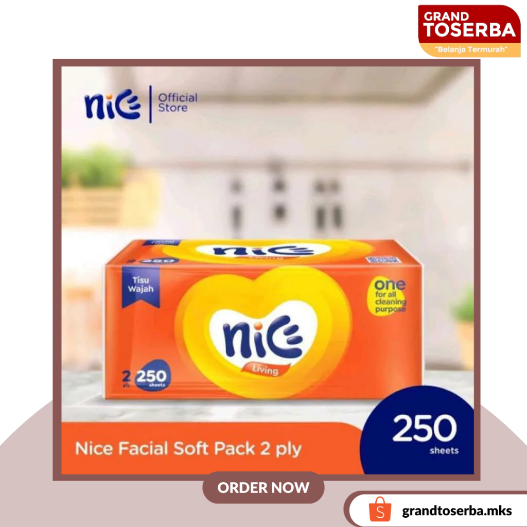 Jual Nice Facial Tissue Soft Pack [250 Sheets/ 2 ply] | Shopee Indonesia
