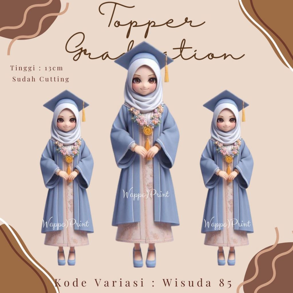 Jual Topper Wisuda Hiasan Buket Acara Graduation / Topper Termurah ...