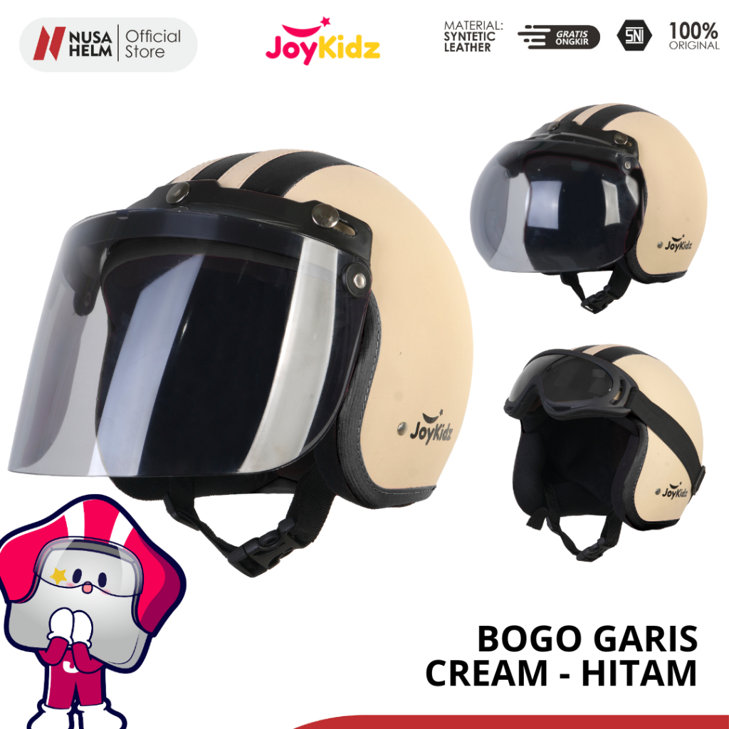 Jual Helm Anak Bogo Polos Garis Usia 2 - 7 Tahun Laki-laki Perempuan Warna Pastel Lucu Kekinian ...