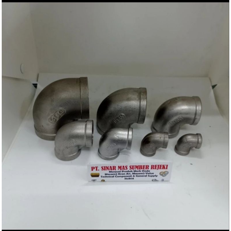 Jual KNEE ELBOW STAINLESS SS304 1/8 INCH DRAT DALAM | Shopee Indonesia