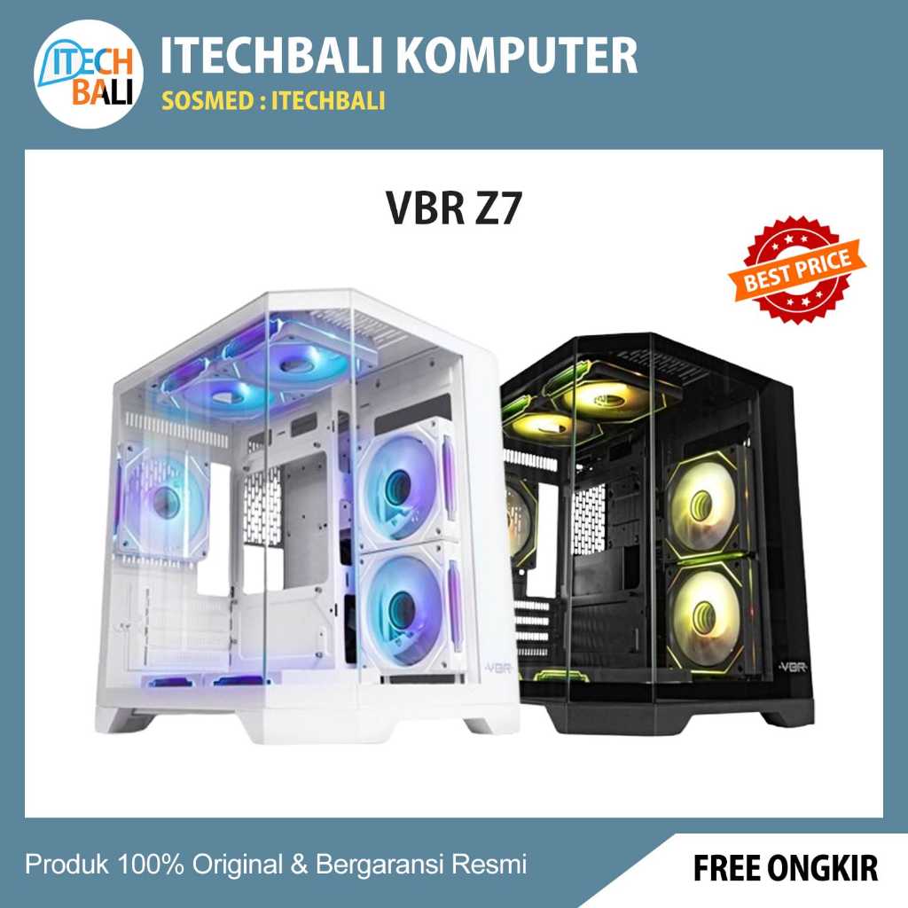 Jual Casing VBR Z7 M-ATX USB Type-C DUAL CHAMBER - mATX GAMING CASE | Shopee Indonesia