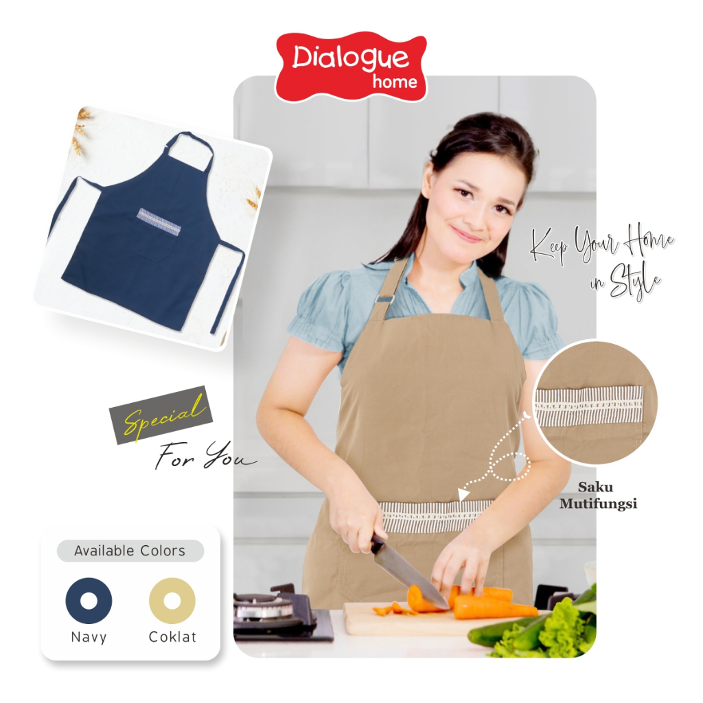 Jual DIALOGUE HOME Celemek Polos Twill Variasi | Shopee Indonesia