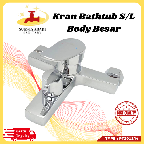 Jual Kran Bathtub Single Lever Body Besar Kran Air Mixer Panas Dingin ...