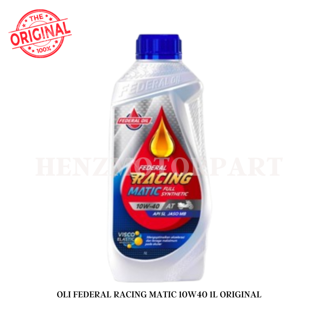 Jual OLI FEDERAL RACING MATIC 10W40 1L ASLI / ORIGINAL 100% | Shopee ...