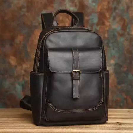 Jual Tas ransel kulit sapi asli - Tas punggung pria kulit crazy horse ...