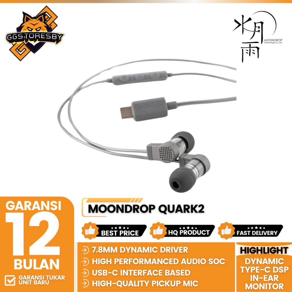 Jual Moondrop Quark2 / Quark 2 Dynamic Type-C Dsp In-Ear Monitor ...