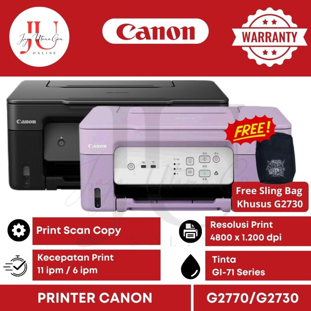 Jual Printer Canon G2770 / G2730 PIXMA Ink Tank All In One Print Scan ...