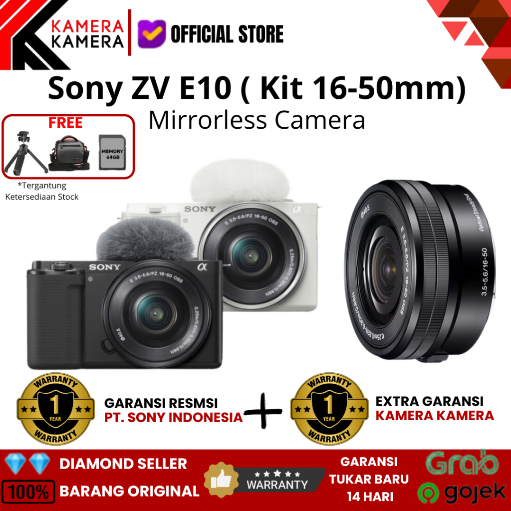 Jual Sony ZV E10 Sony ZVE10 Mirrorless Camera Kit 16-50mm - Garansi Resmi | Shopee Indonesia