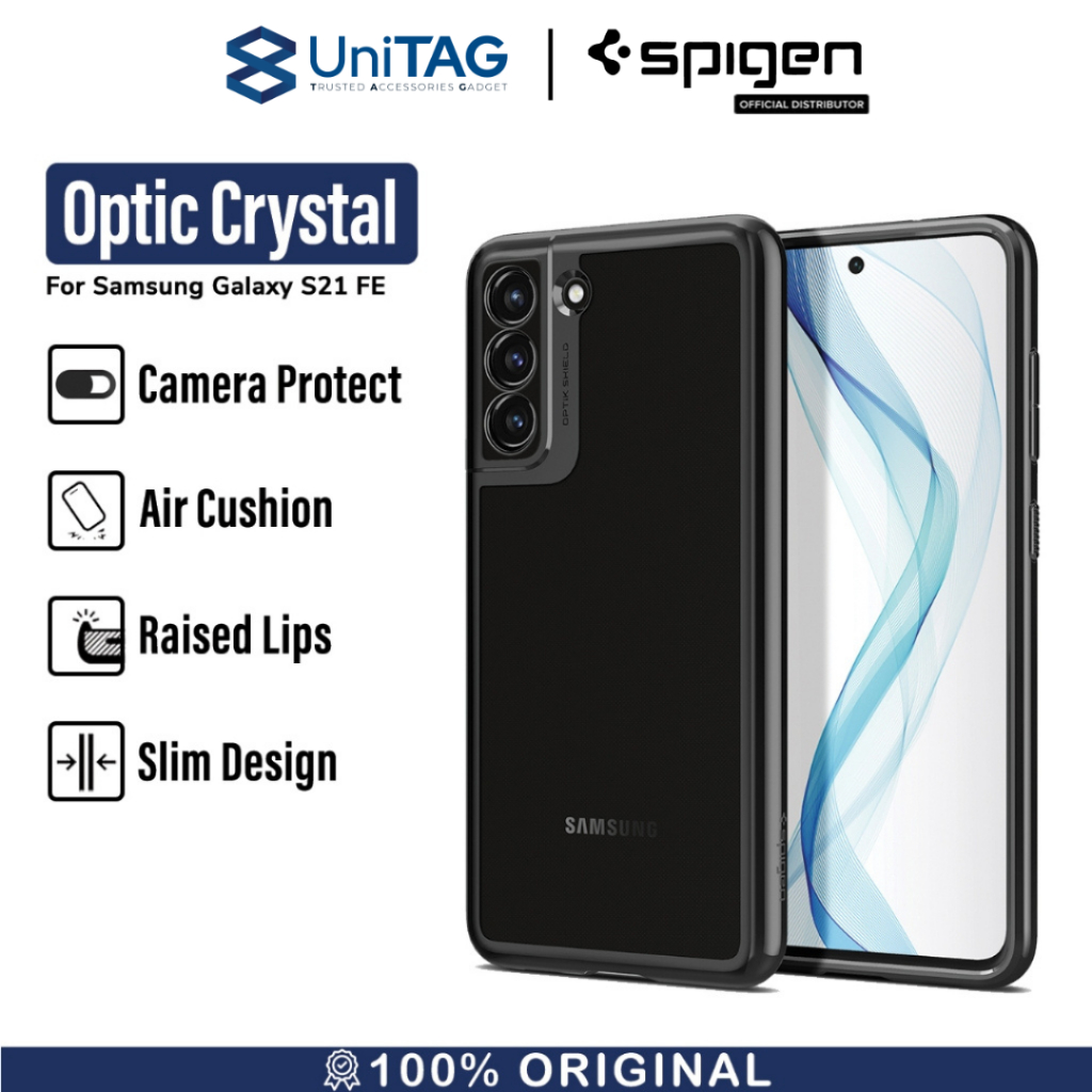 Jual Case Samsung Galaxy S21 FE Spigen Optik Crystal Anti Crack Soft ...
