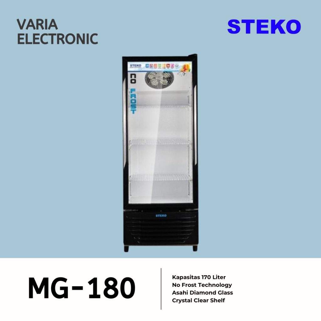 Jual Showcase STEKO MG180 No Frost Tanpa Bunga Es Kapasitas 170 Liter | Shopee Indonesia
