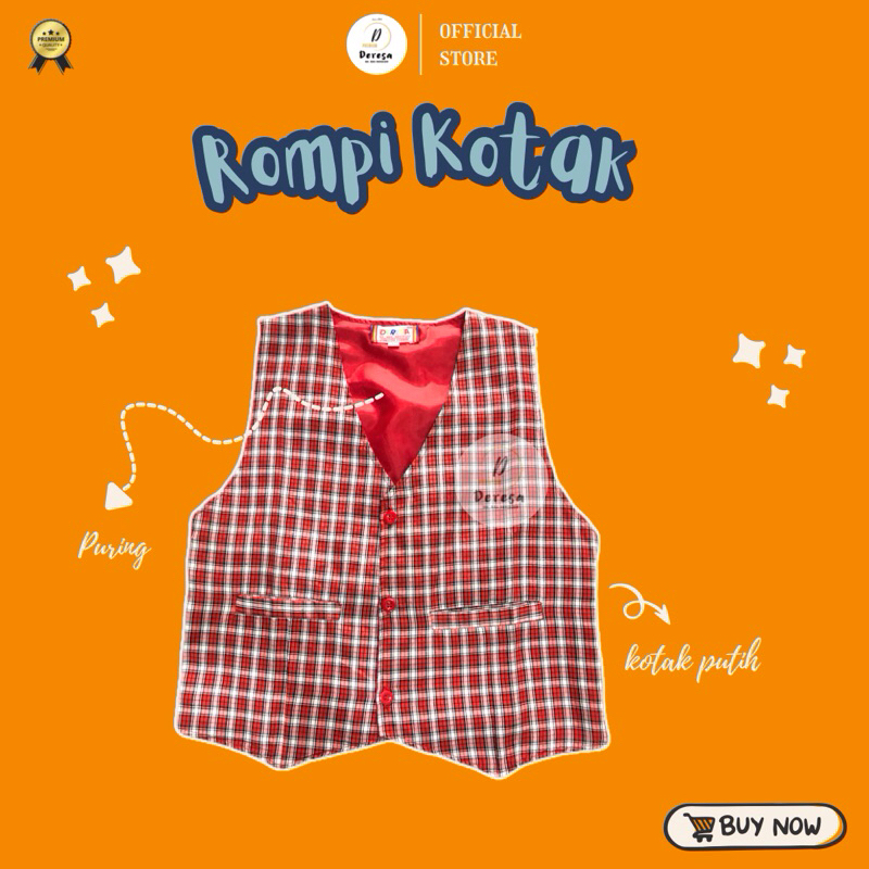 Jual Rompi Sd Motif Kotak-Kotak Deresa | Shopee Indonesia