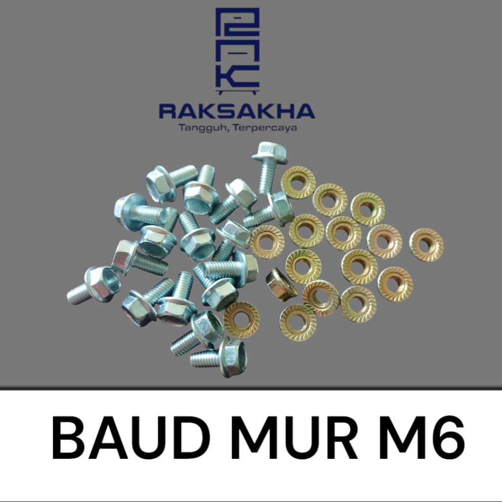 Jual baut dan mur m6 baut mur rak besi serbaguna | Shopee Indonesia