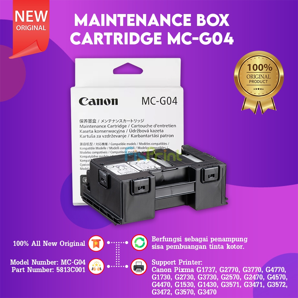 Jual FixPrint Maintenance Box MC G04 MCG04 G2730 G3730 G2470 G2570 G4470 New Original | Shopee ...