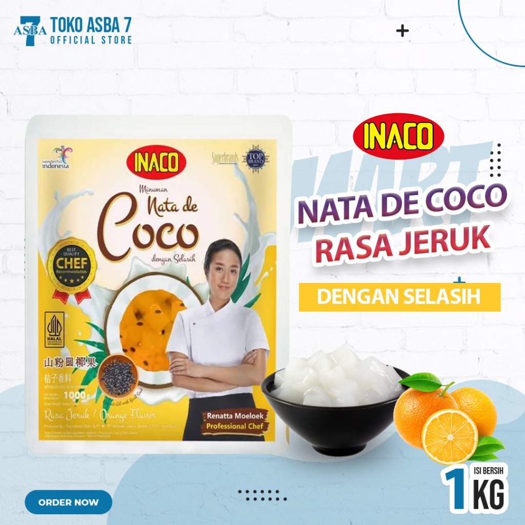 Jual INACO NATA DE COCO RASA JERUK SELASIH 1KG | Shopee Indonesia