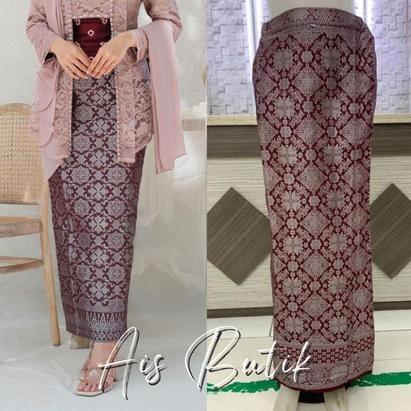 Jual (ADA JUMBO) ROK BATIK SONGKET BAWAHAN KEBAYA MODERN BY AISBUTIK/ROK SPAN KEBAYA WISUDA ...