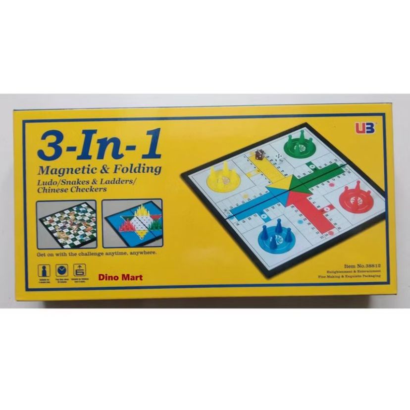 Jual Magnetic Board Game Jumbo / 3 in 1 Magnetic - Ludo, Ular Tangga ...