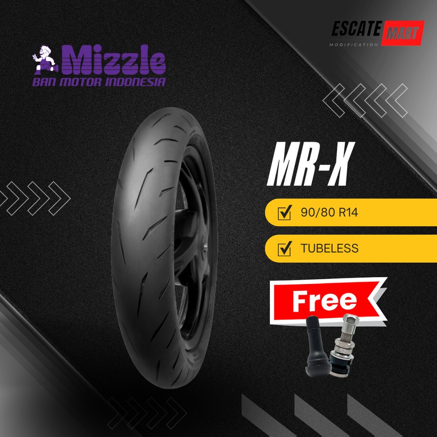 Jual MIZZLE MR-X 90/80-14 Tubeless - Ban Motor Mizzle MR-X 90/80 Ring ...