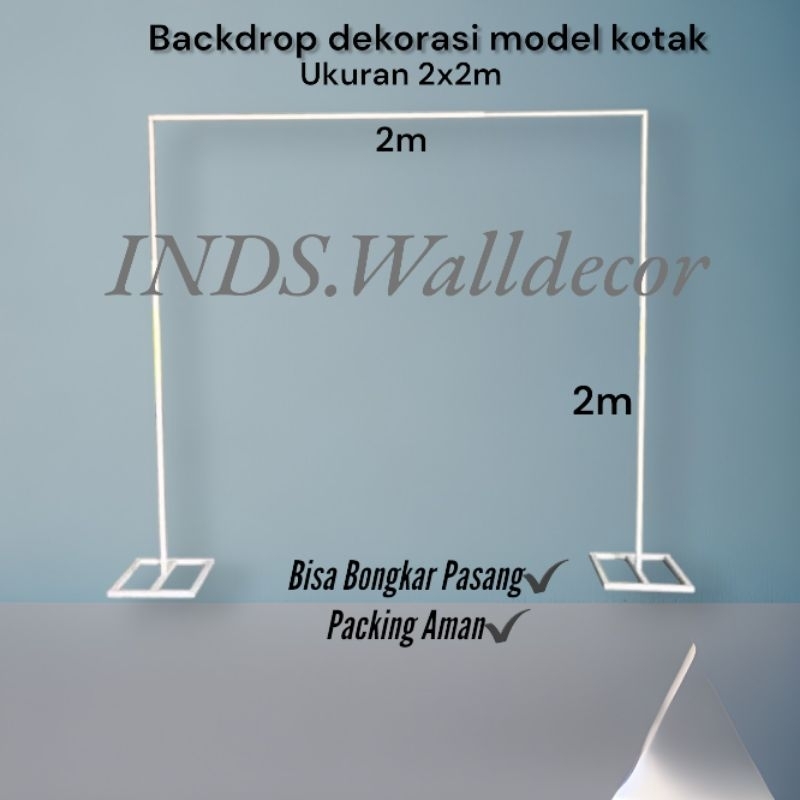 Jual Ring Besi Model Kotak Backdrop Dekorasi Lamaran Wedding Bahan Pipa ...