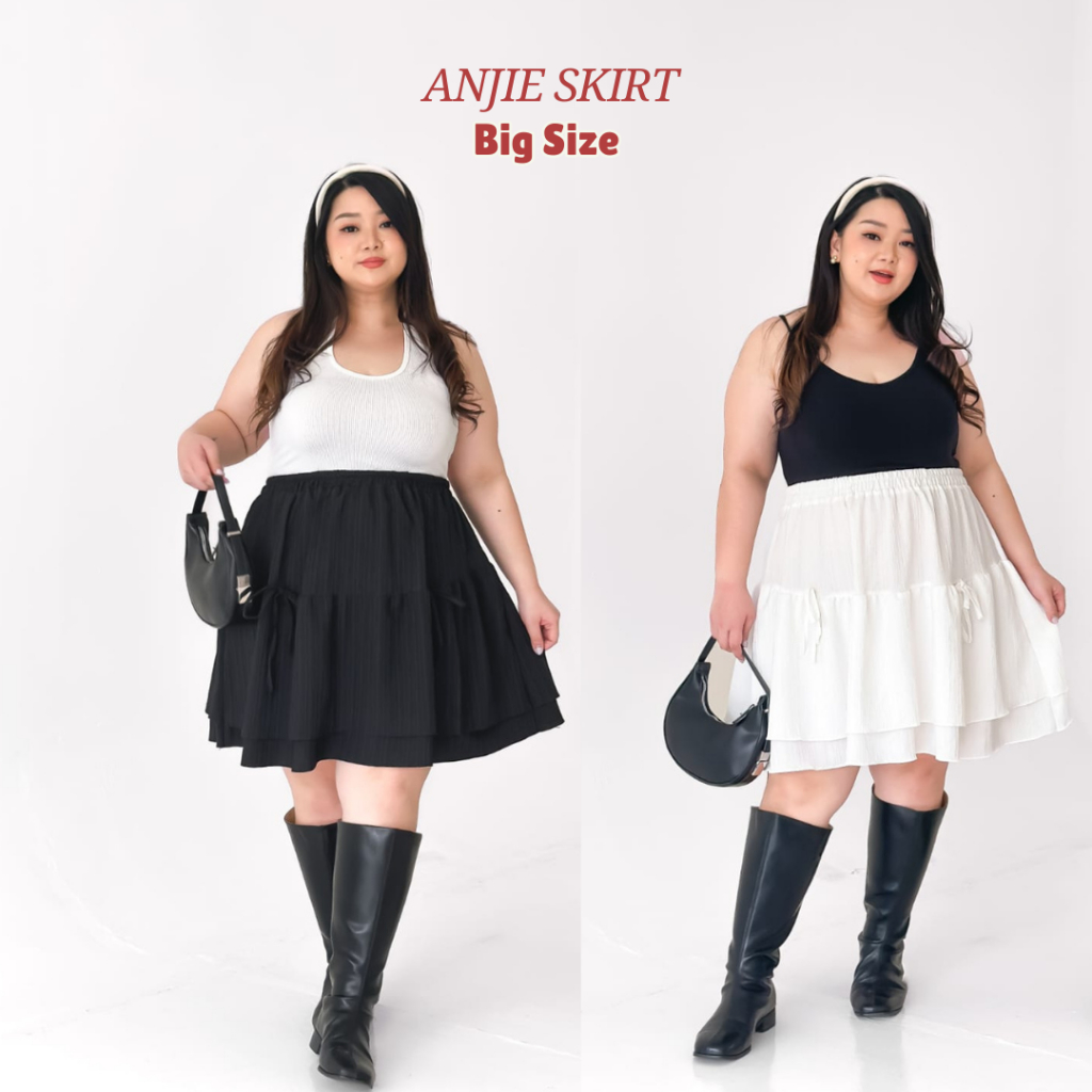 Jual ANJIE Skirt Rok Coquette Jumbo Big Size | Rok Viral Koket Pendek ...