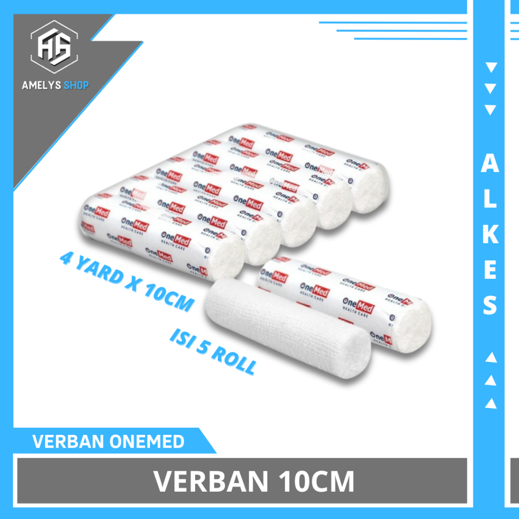 Jual Kasa Verban OneMed 4yard x 10cm pack isi 5 roll | Shopee Indonesia