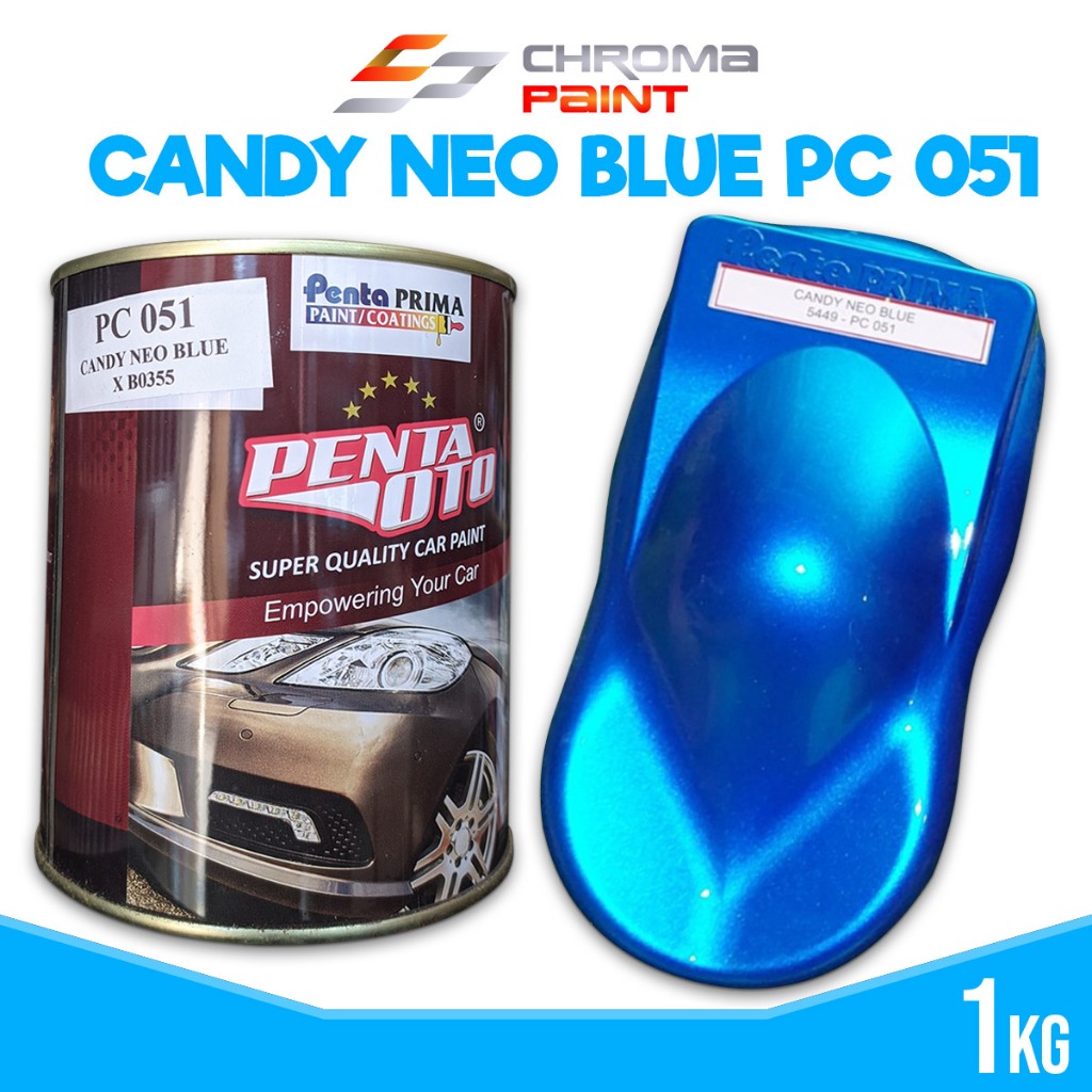 Jual Cat PU Penta OTO Warna Candy Neo Blue PC 051 - Cat Polyurethane Warna Biru | Shopee Indonesia