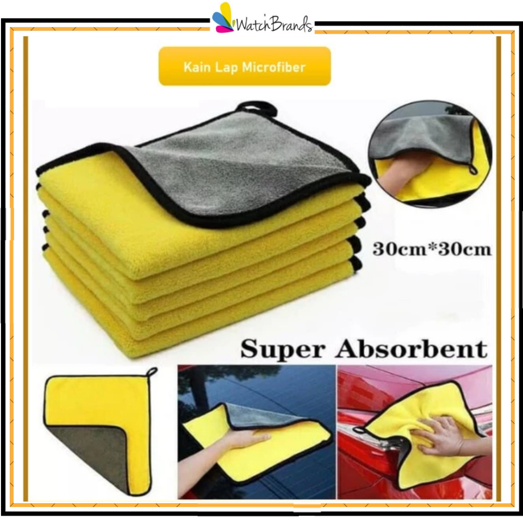 Jual WBS Kain Lap Microfiber 30x30 Mobil Motor Lap Kaca Meja Lembut ...