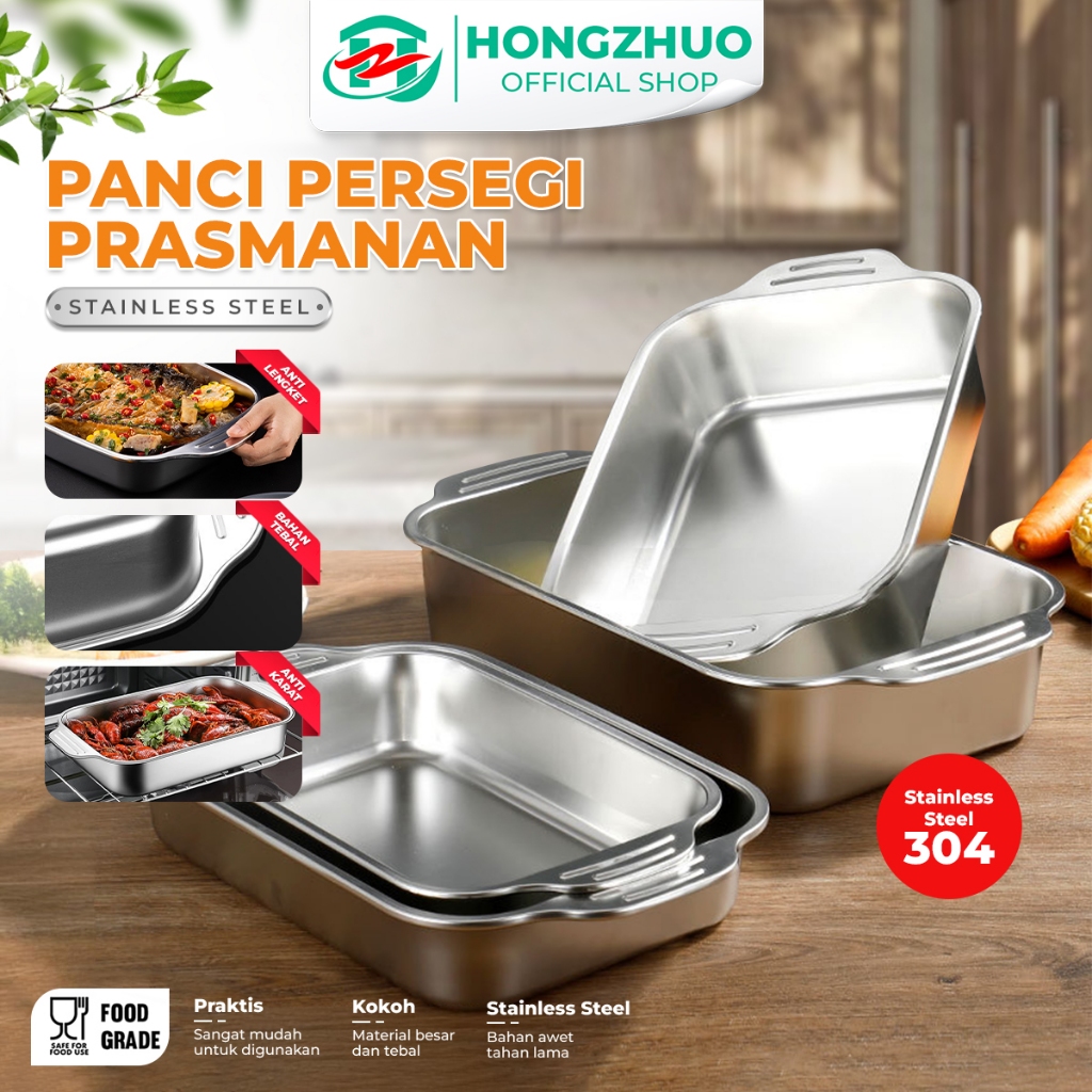 Jual Hongzhuo Wadah Prasmanan Catering Nampan Stainless Steel Wadah ...