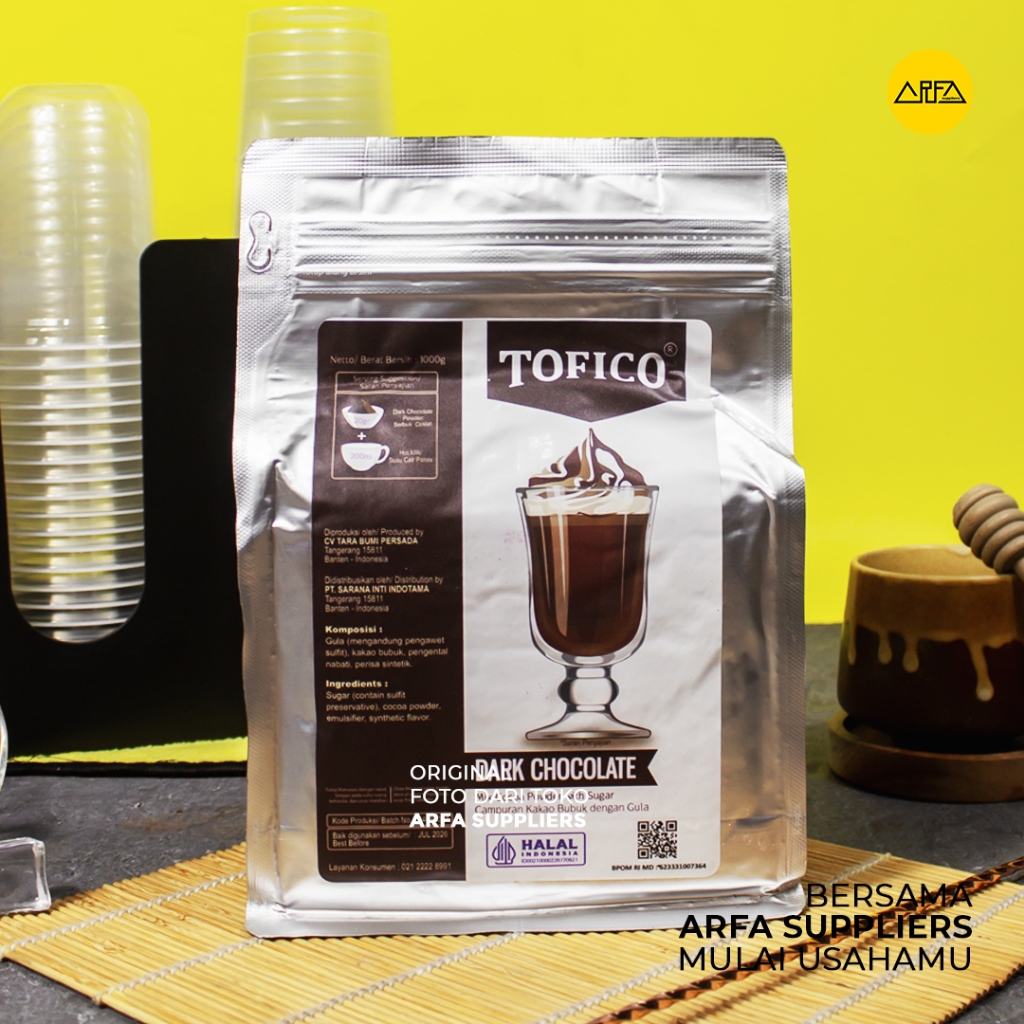 Jual Powder Tofico Dark Chocolate 1 kg - Bubuk Minuman Coklat Premium ...