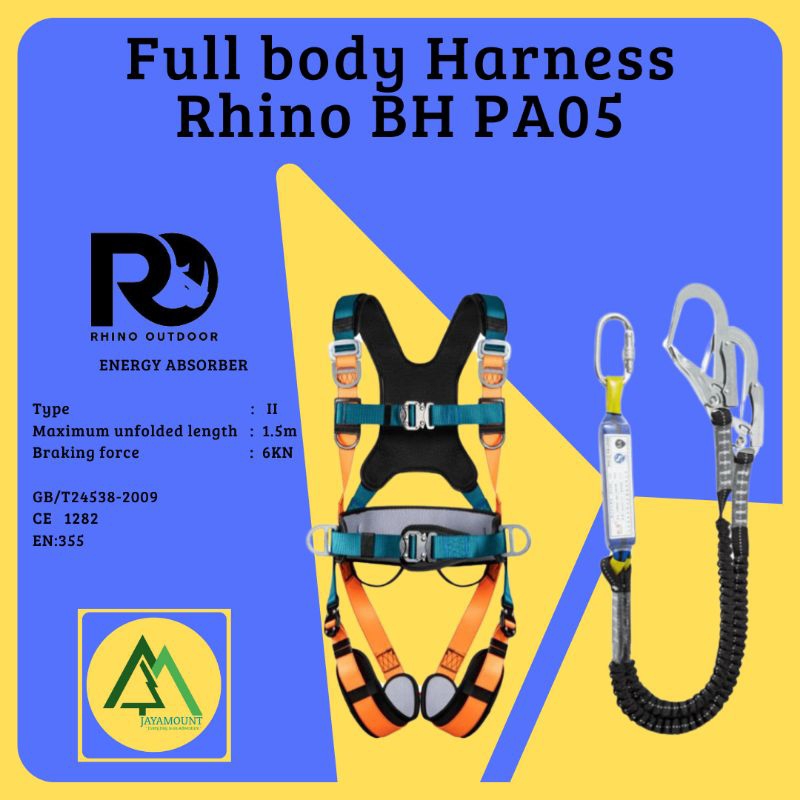 Jual Fullbody harnes rhino BH PA05 untuk alat safety Proyek kerja ...