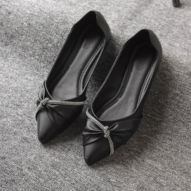 Jual Felfeth - Sepatu Flatshoes Hitam Wanita Flat shoes Wanita Kekinian ...