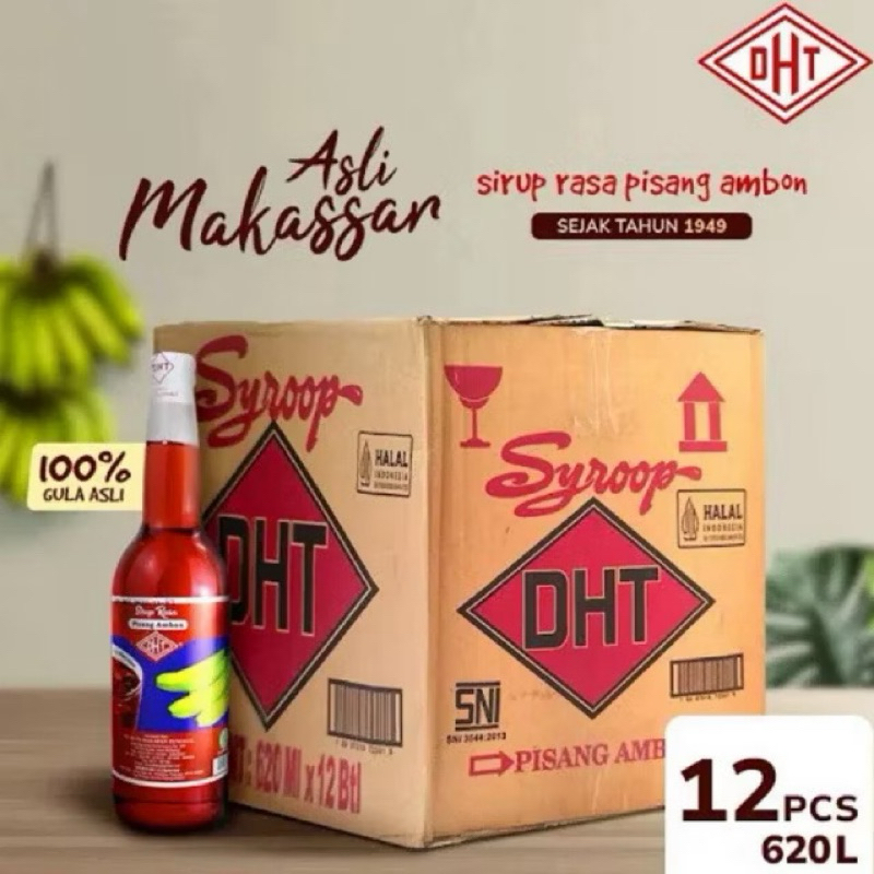 Jual Syrup DHT Pisang Ambon 620 ml (1 dos isi 12 botol) | Shopee Indonesia