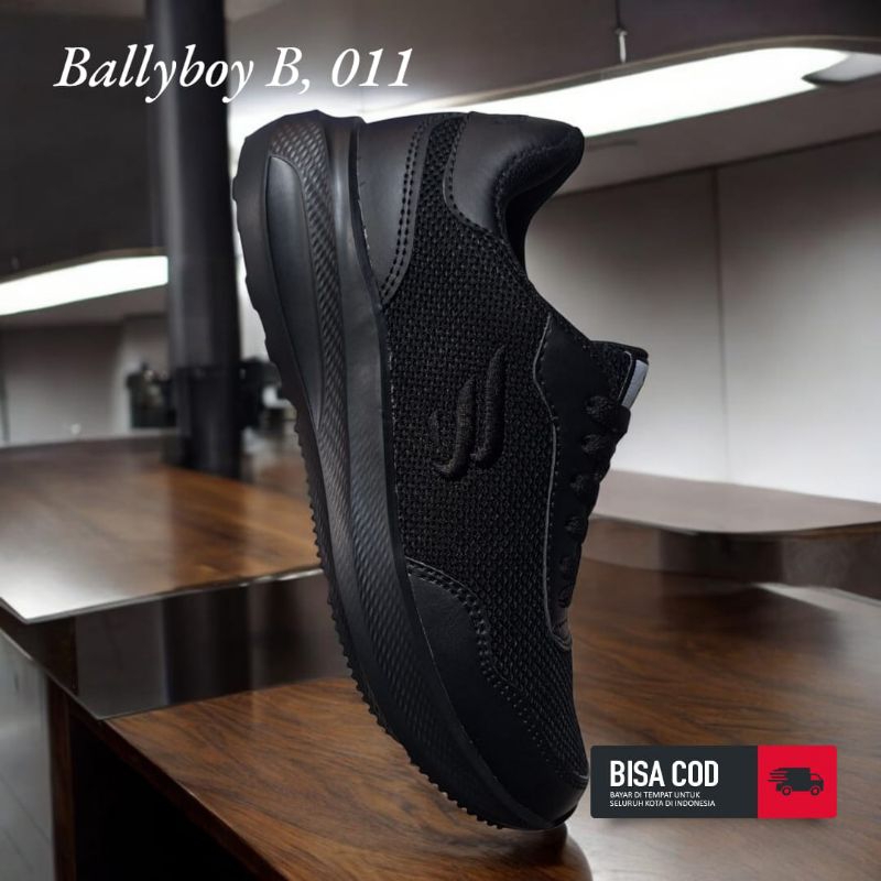 Jual Sepatu Ballyboy Sneaker Hitam Polos Anak Sekolah Pria Wanita Sport Olahraga Jogging Running ...